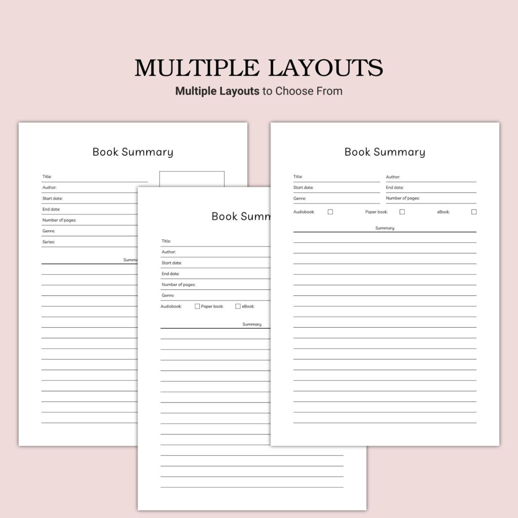 Printable Book Summary Template