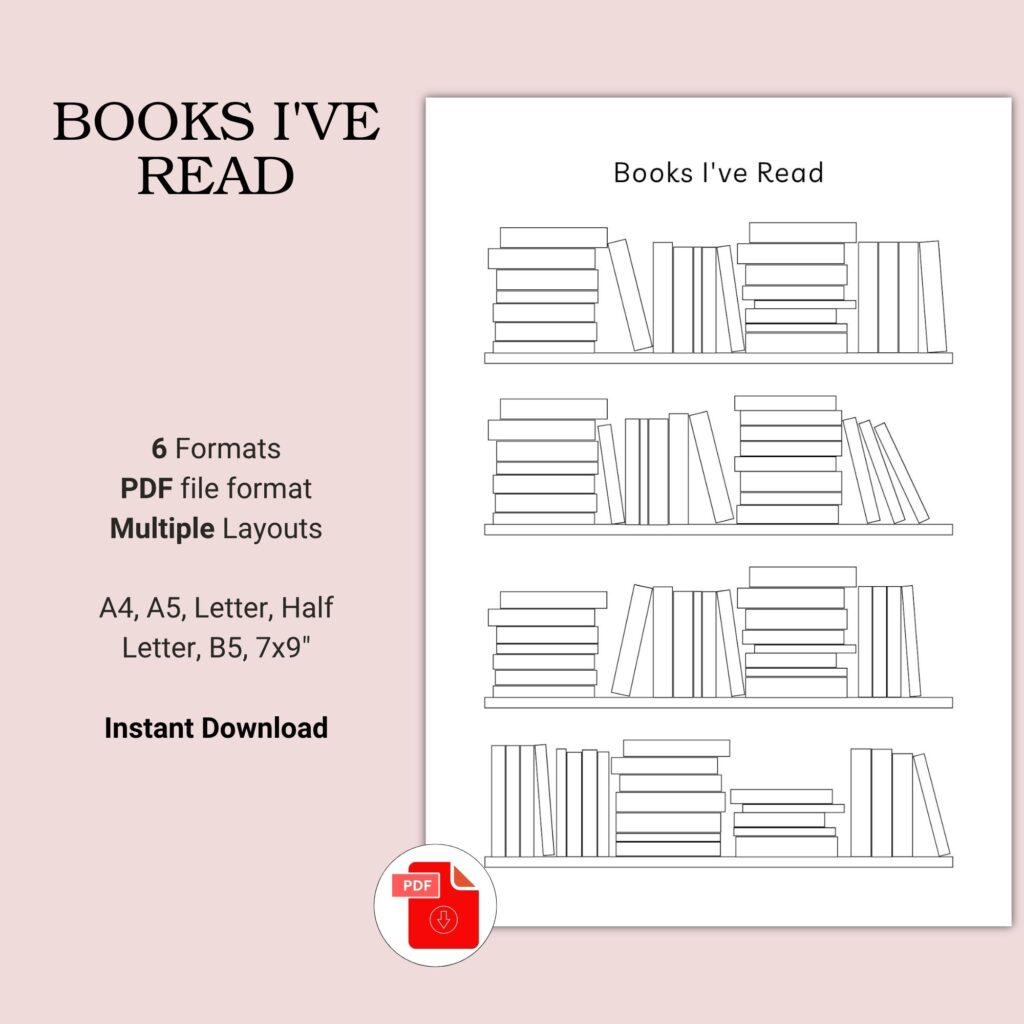 Printable Books I've Read Template