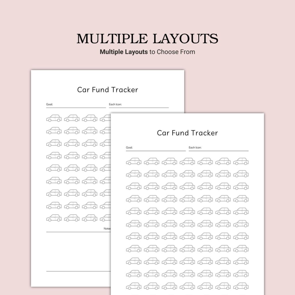 Printable Car Fund Tracker Template