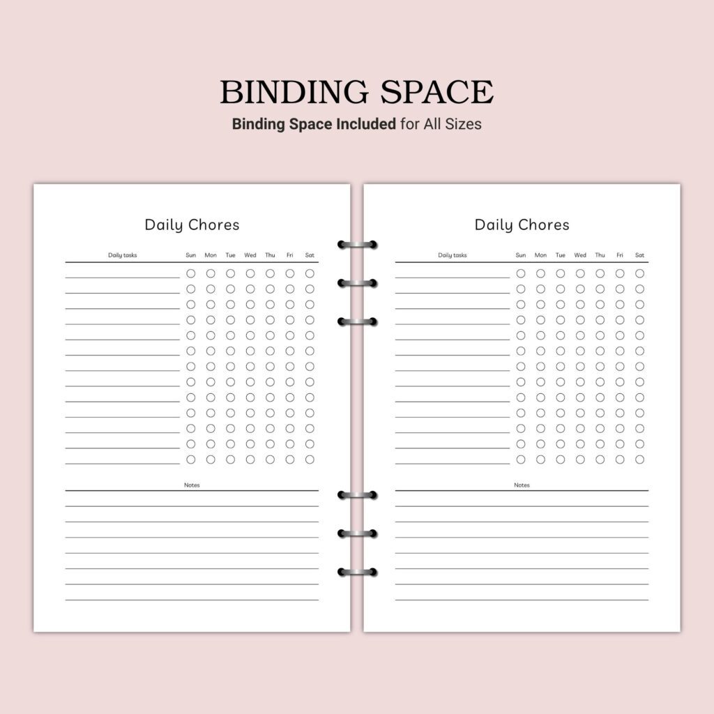 Printable Daily Chores Template