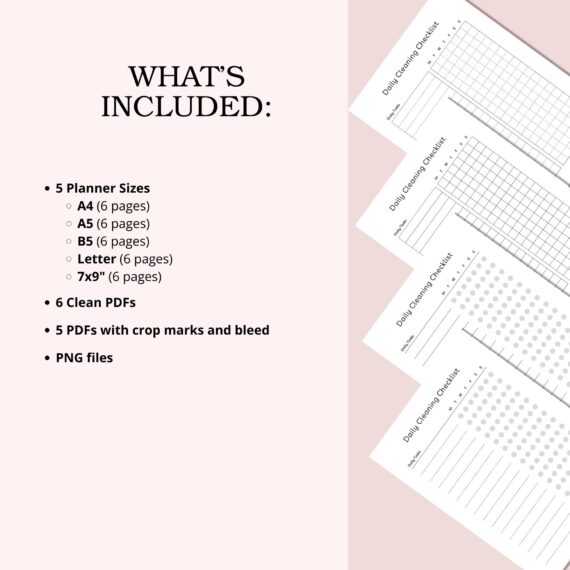 Printable Daily Cleaning Checklist Template