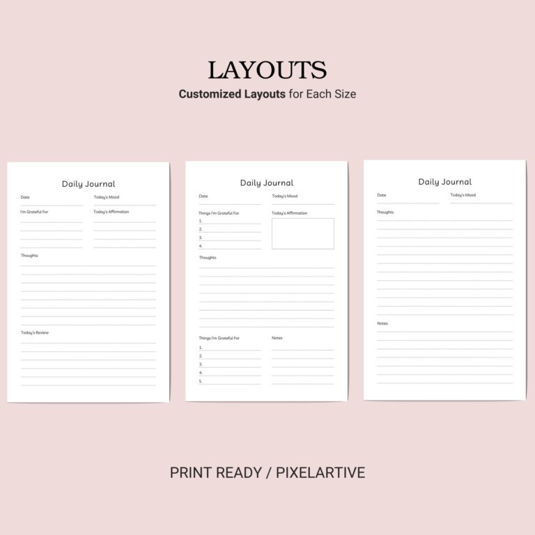 Printable Daily Planner Inserts