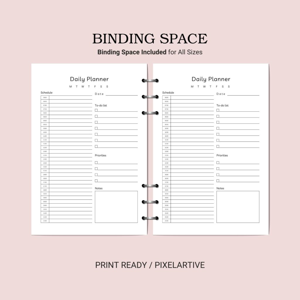 Printable Daily Planner Inserts