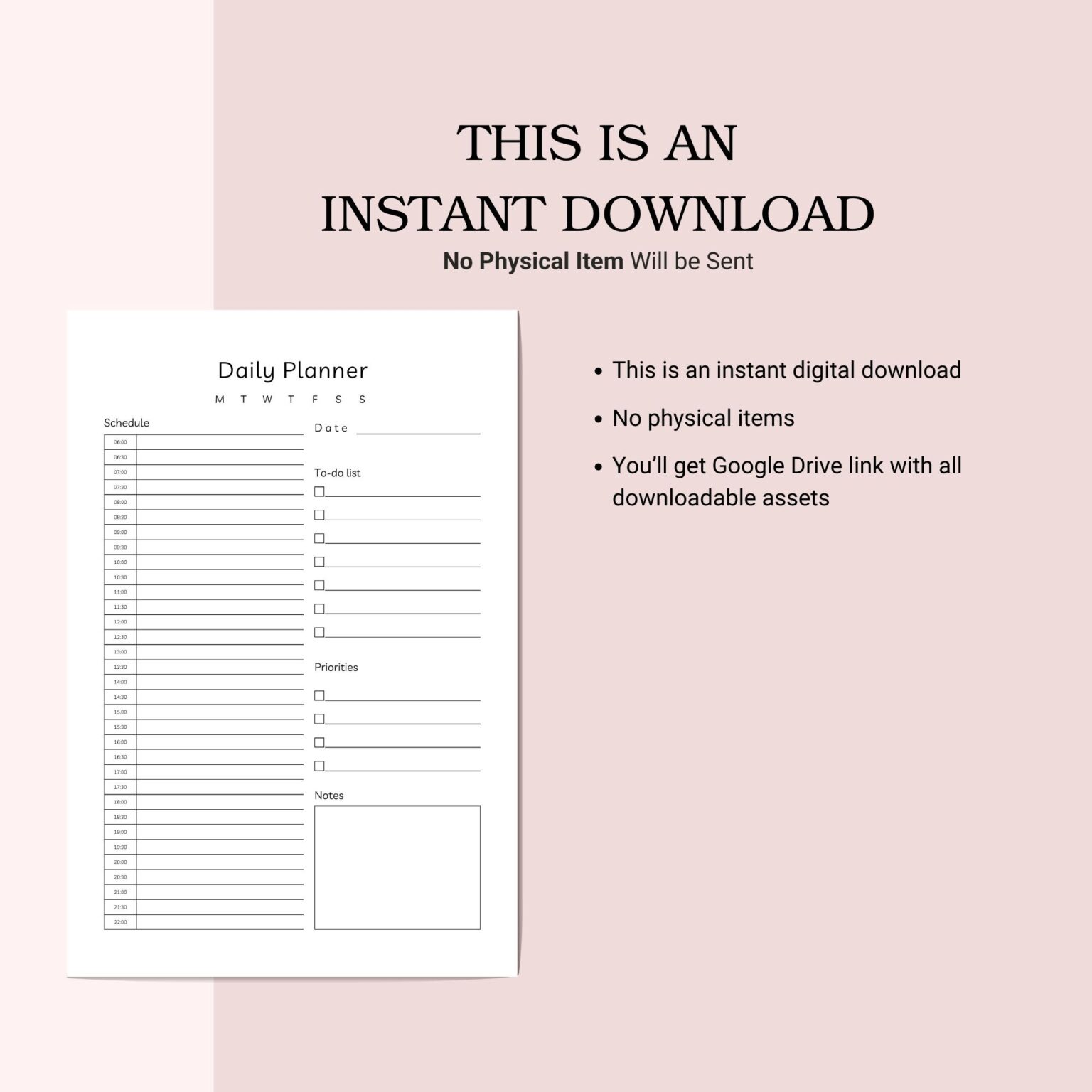 Printable Daily Planner Inserts