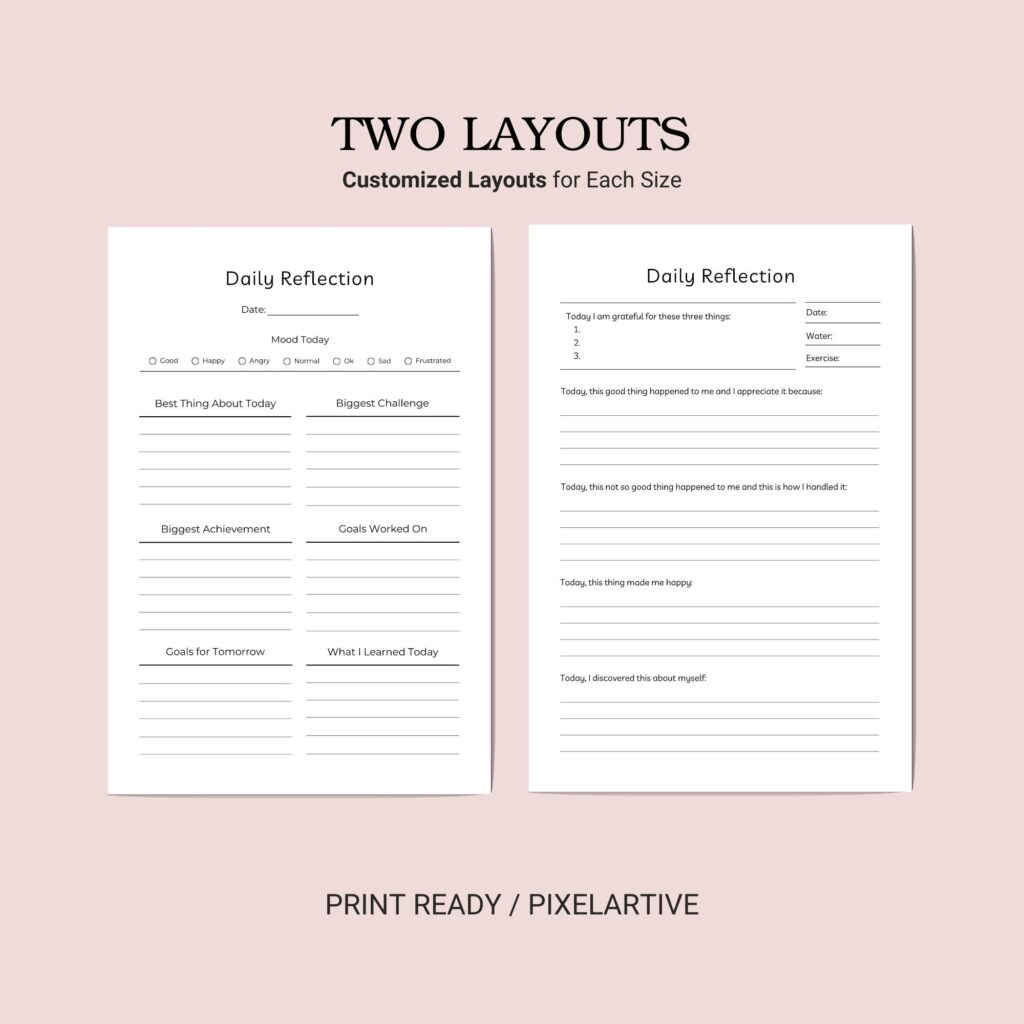 Printable Daily Reflection Inserts