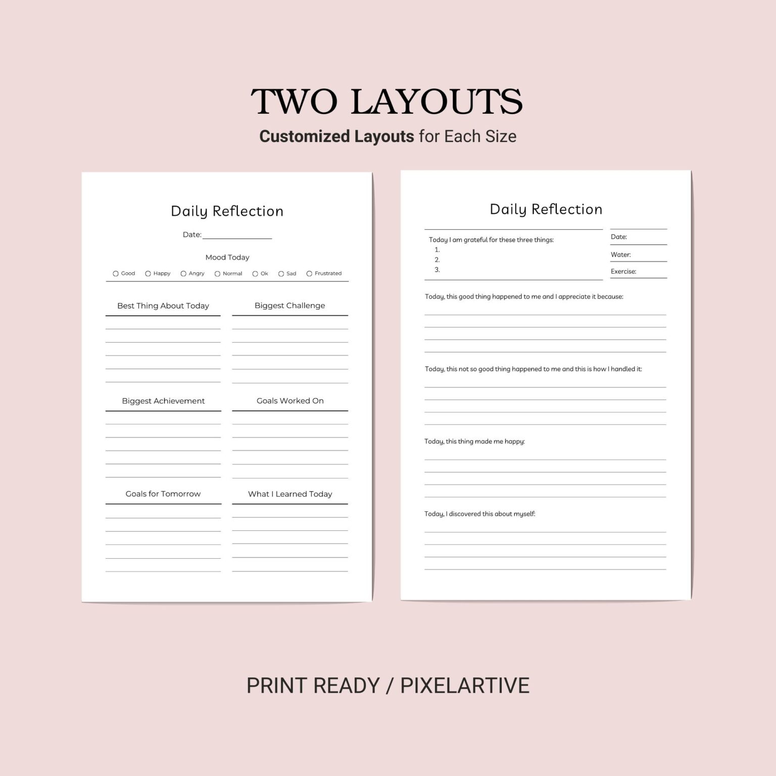 Printable Daily Goals Template