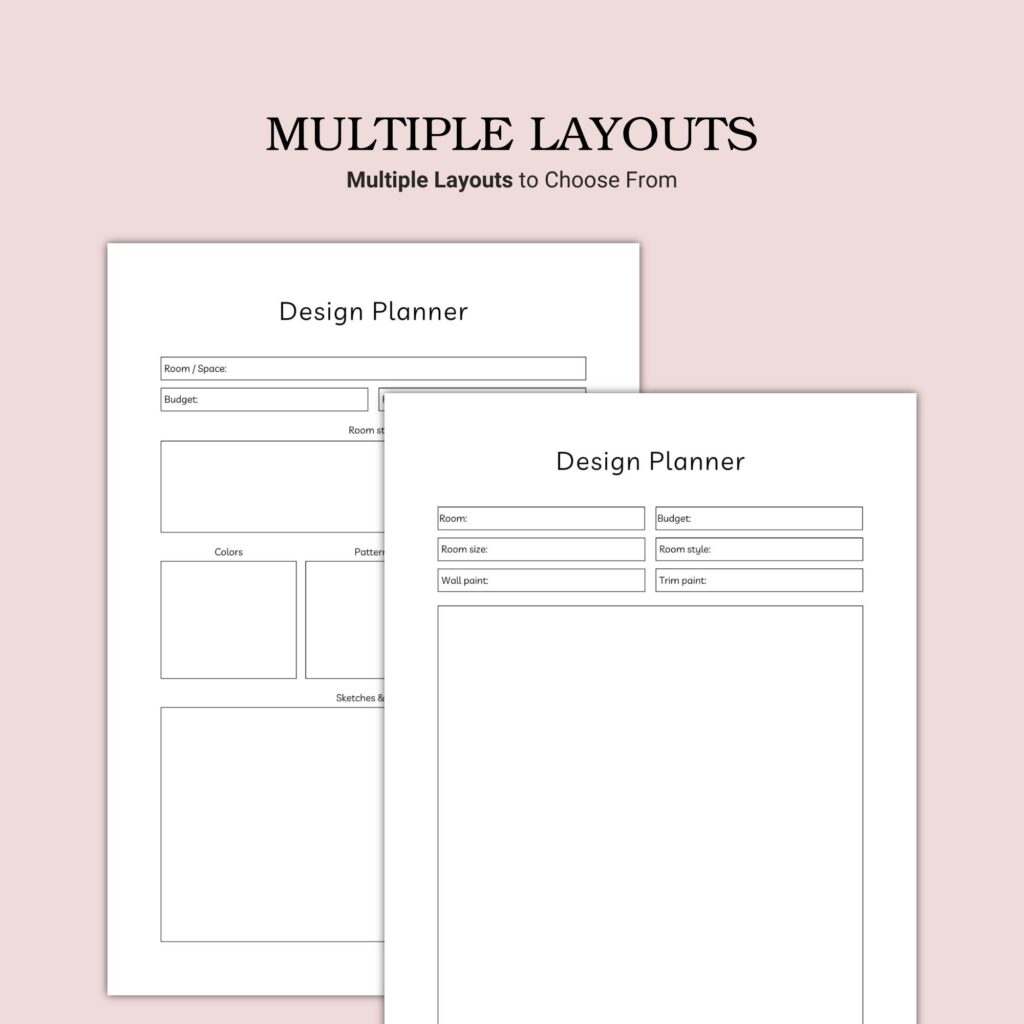 Printable Design Planner Template