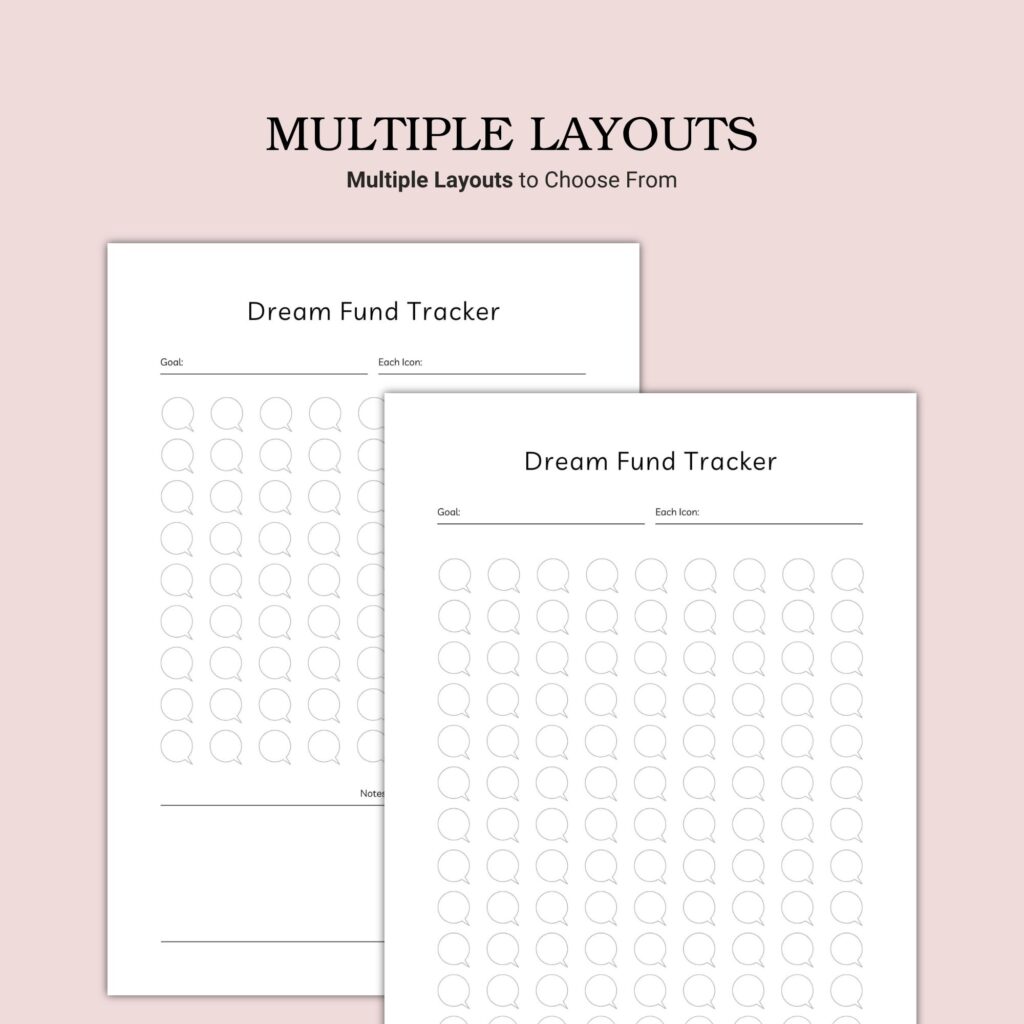 Printable Dream Fund Tracker Template