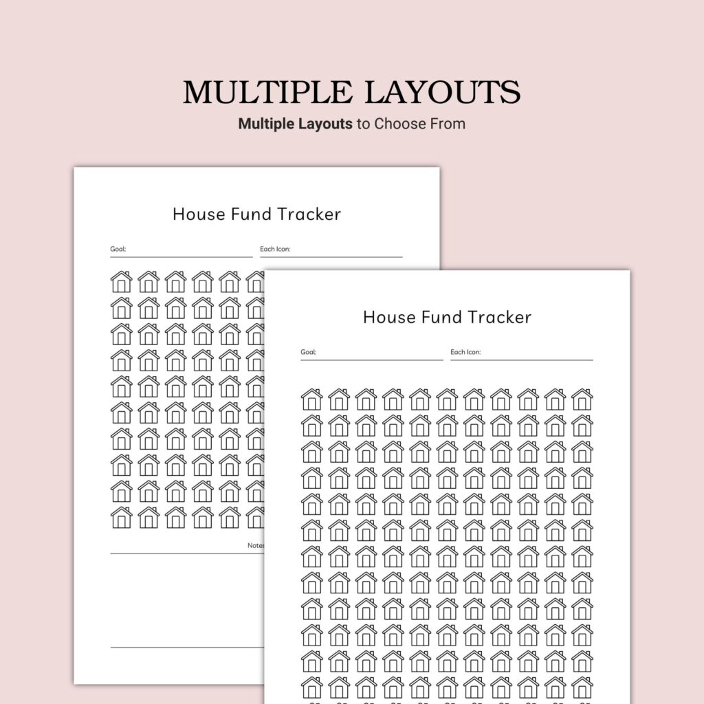 Printable House Fund Tracker Template