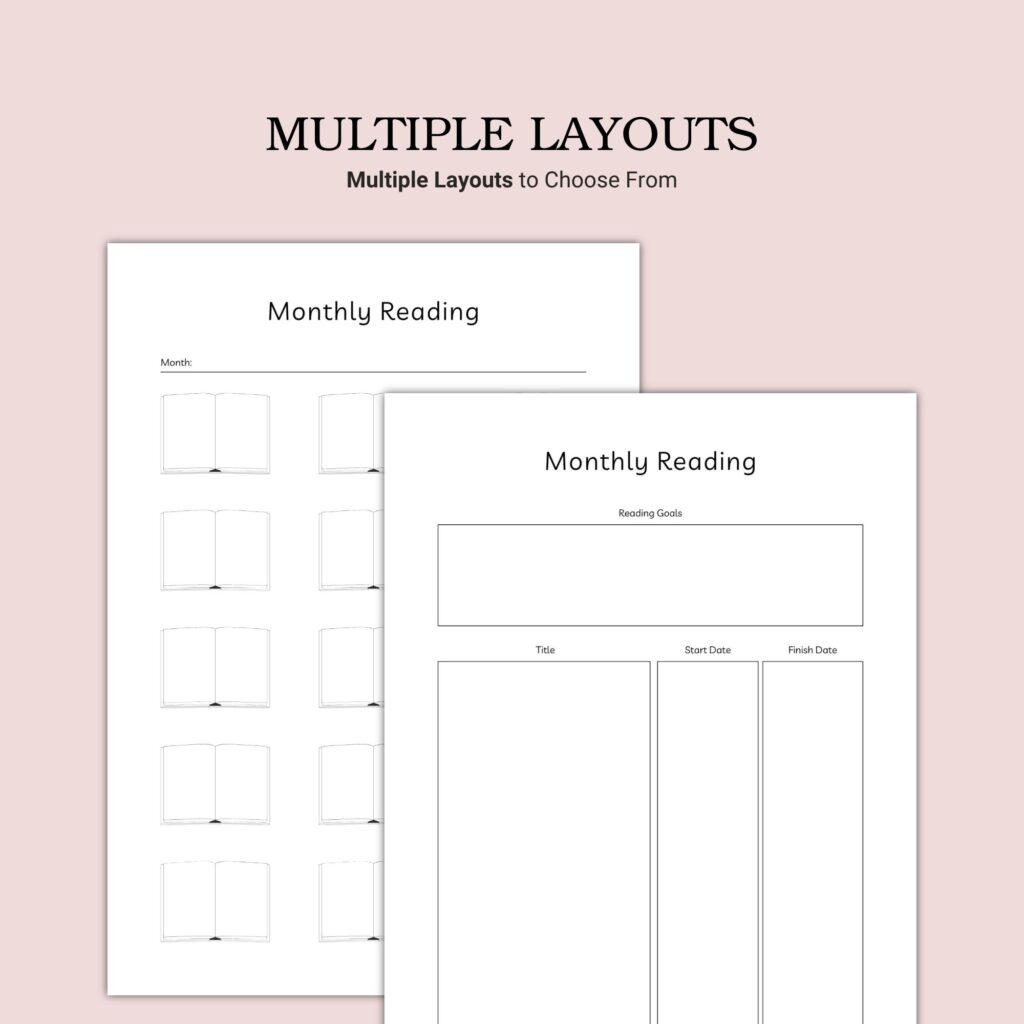 Printable Monthly Reading Template