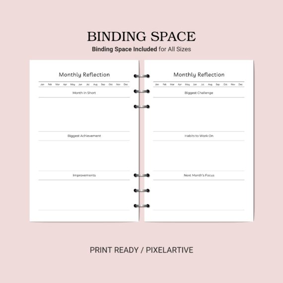 Printable Monthly Reflection Inserts