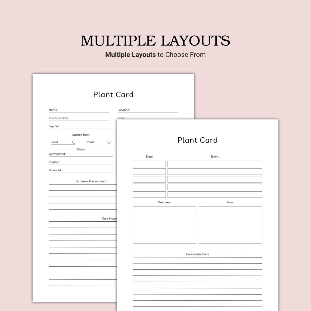 Printable Plant Card Template