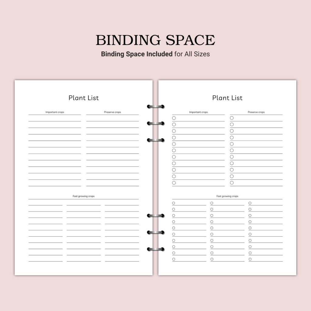 Printable Plant List Template