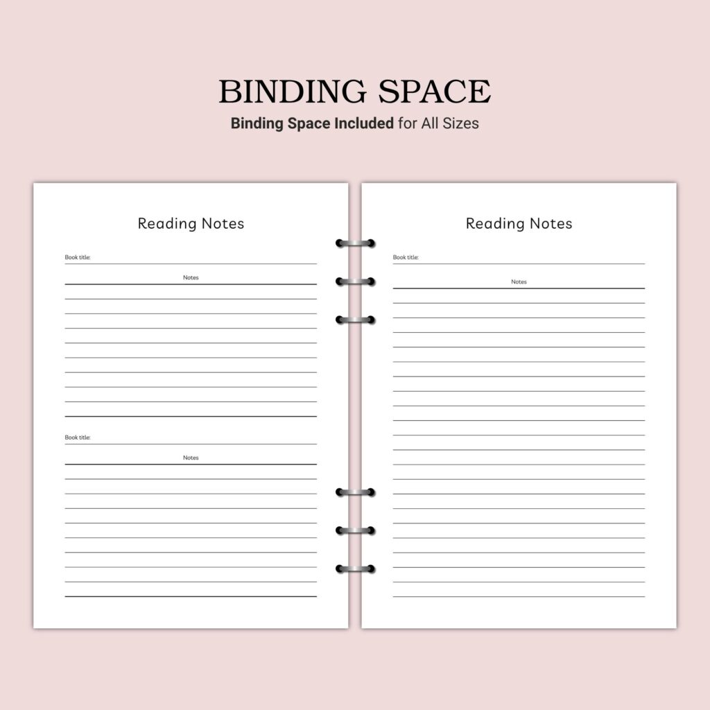 Printable Reading Notes Template
