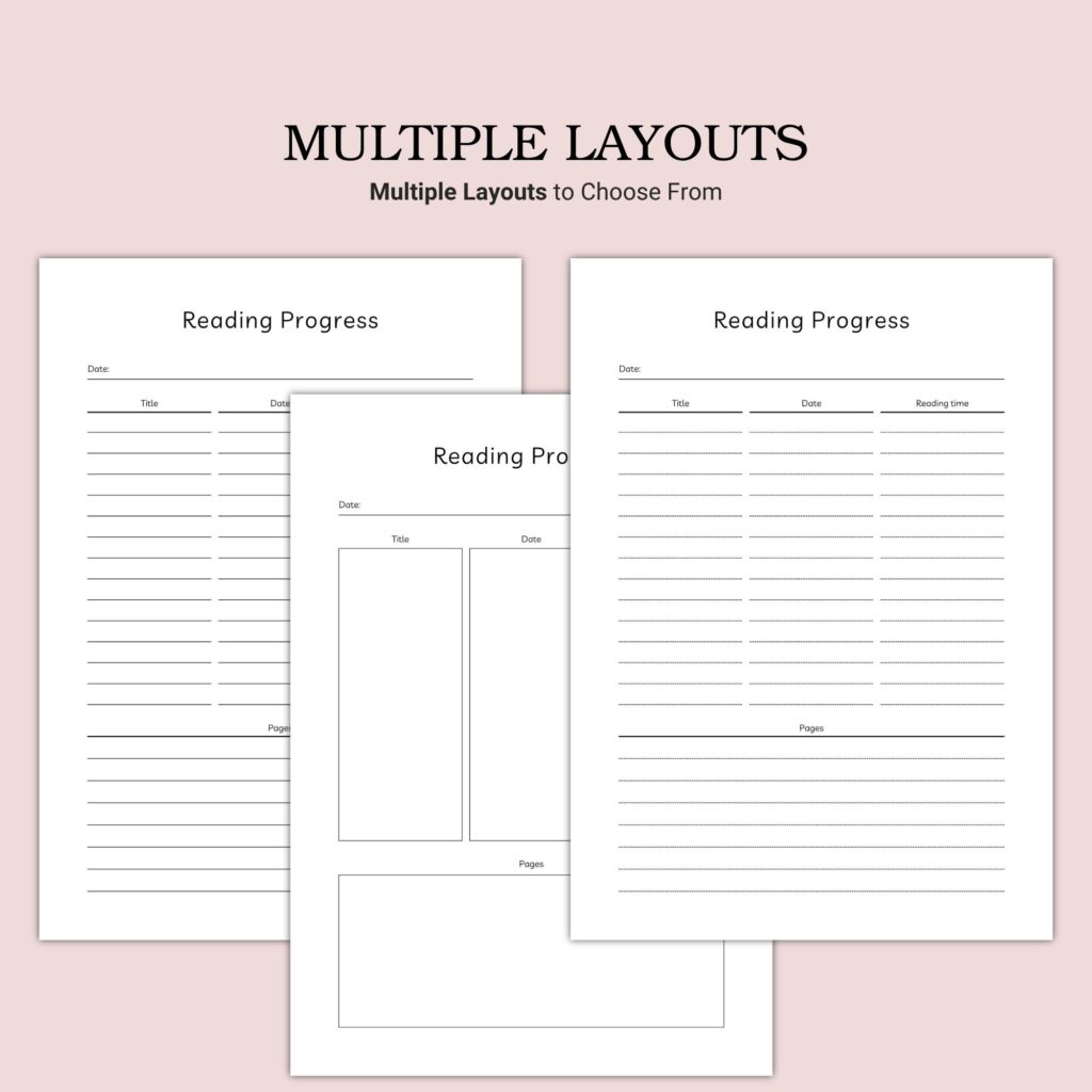 Printable Reading Progress Template
