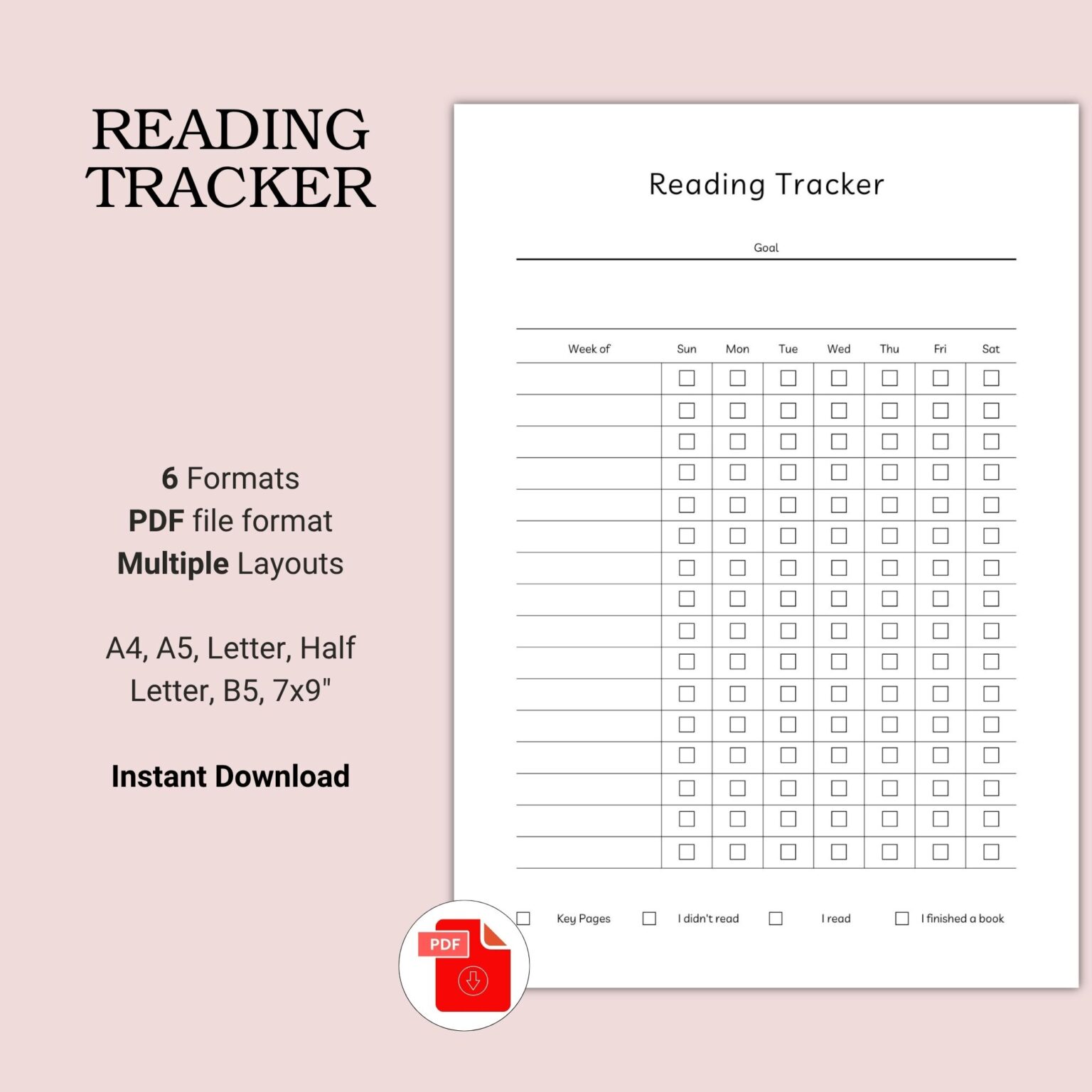 Printable Reading Tracker Template
