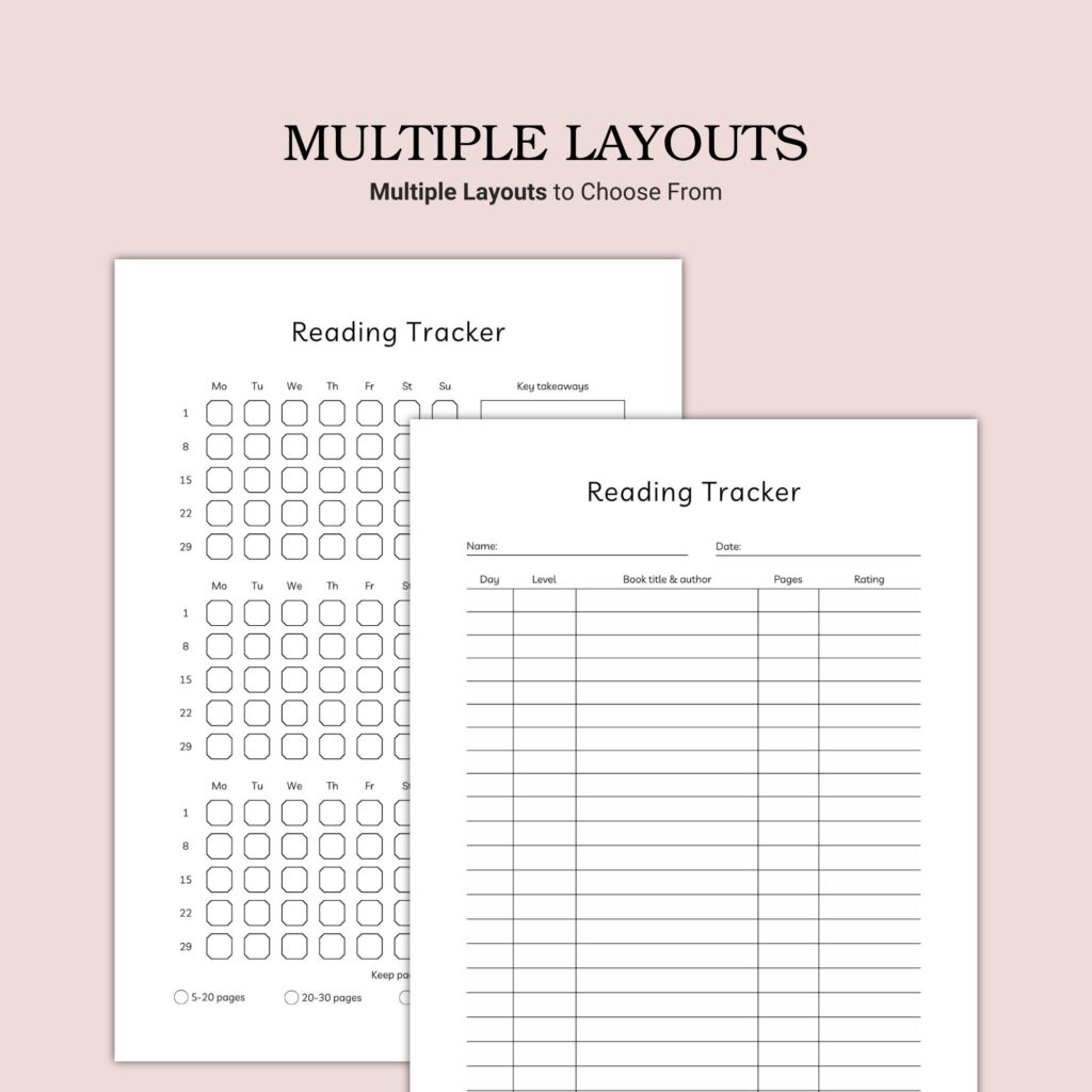 Printable Reading Tracker Template