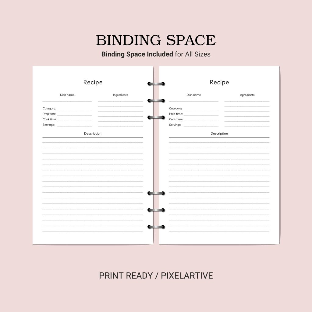 Printable Recipe Inserts