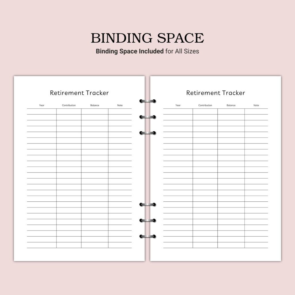 Printable Retirement Tracker Template