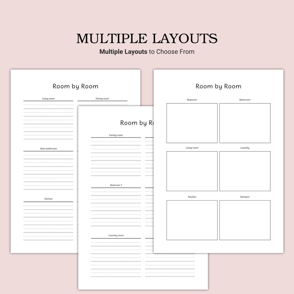Printable Room by Room Template