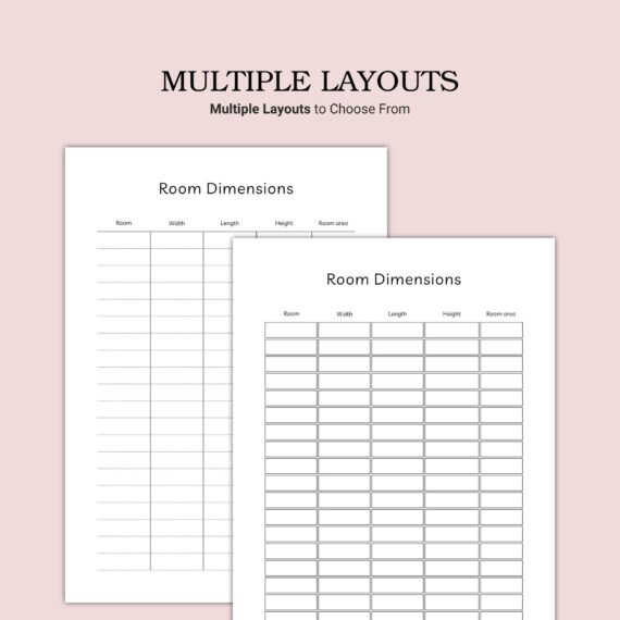 Printable Room Dimensions Template