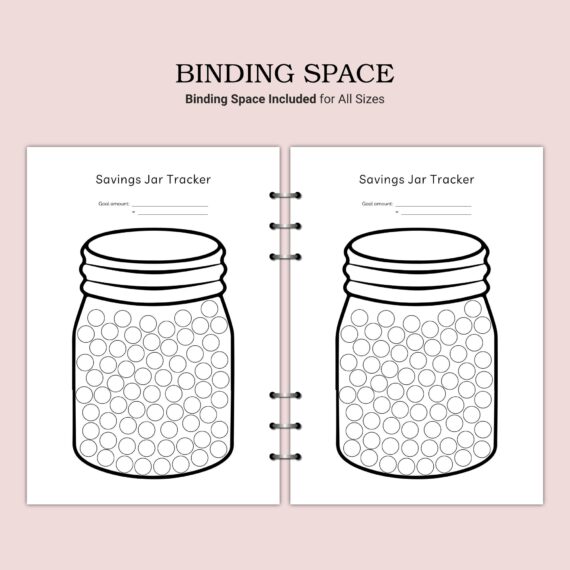 Printable Savings Jar Tracker Template