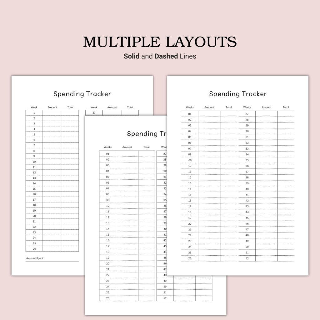 Printable Spending Tracker Template